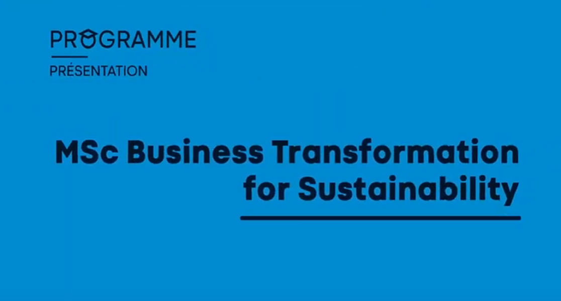 Master of Science Business Transformation for Sustainability - KEDGE ...